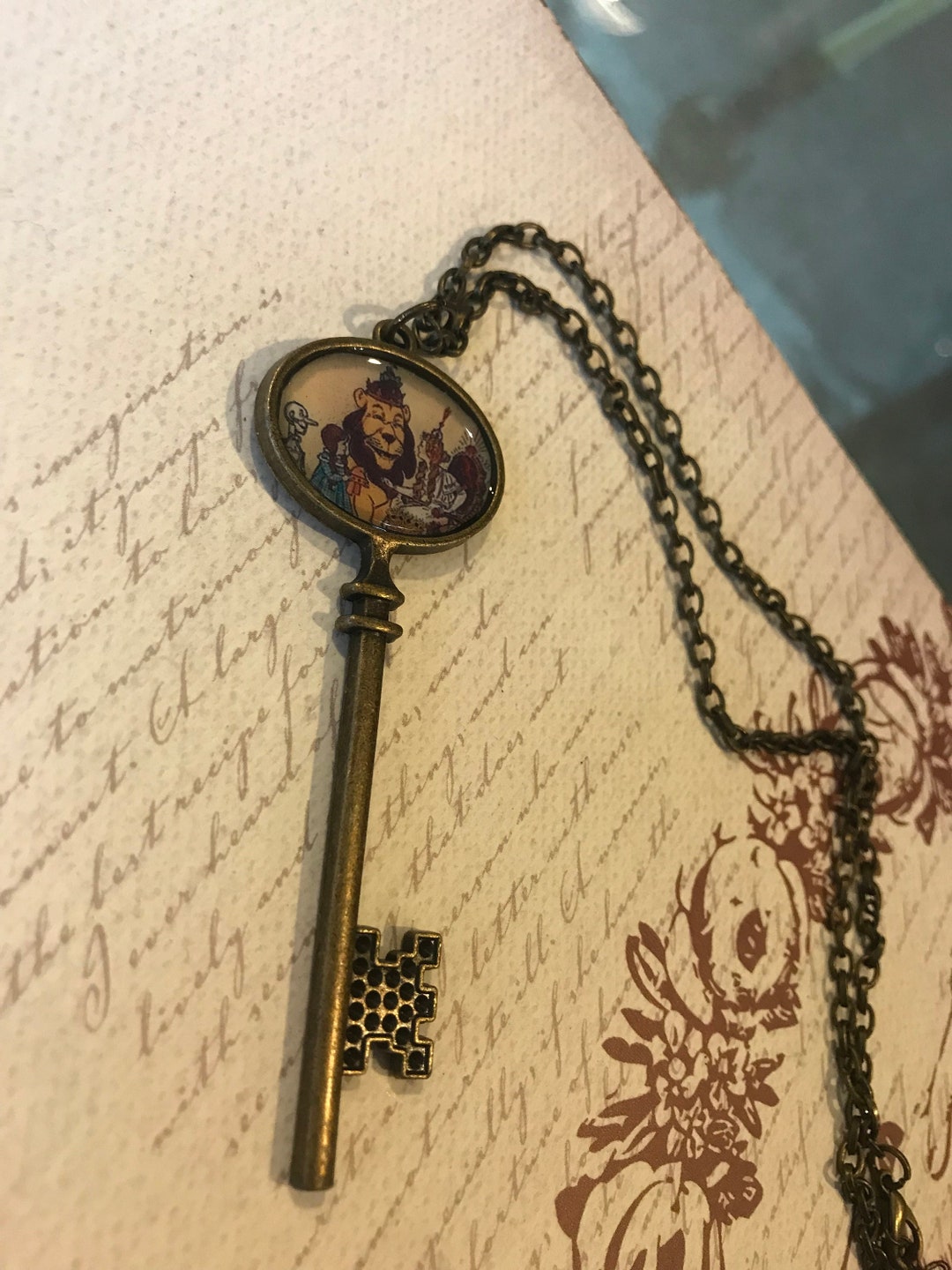 Key to Oz Wizard of Oz Key Pendant Necklace Vintage Book Lover ...