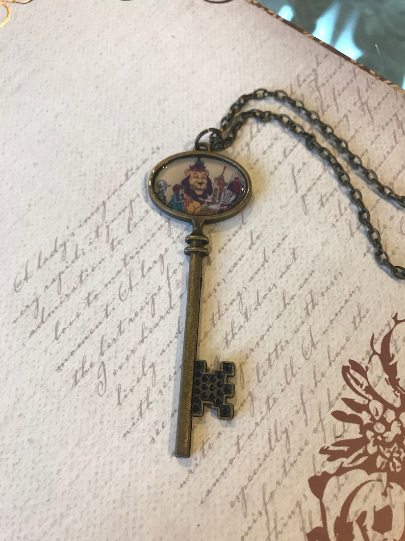 Key to Oz Wizard of Oz Key Pendant Necklace Vintage Book Lover ...