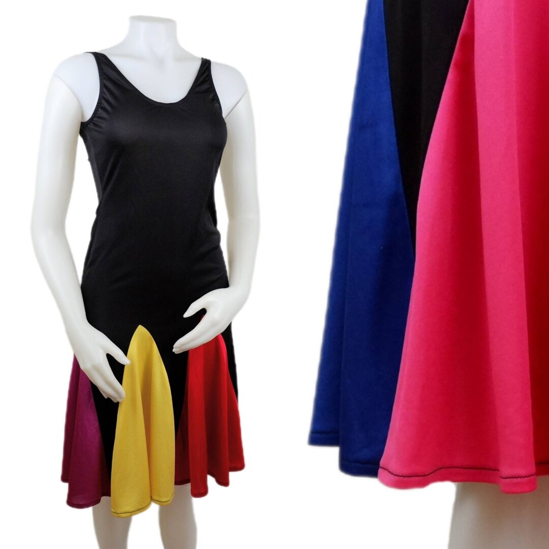 Vintage 80s Ballet Dance Dress With Multi-color Tutu Bottom 1990s 1980s ...