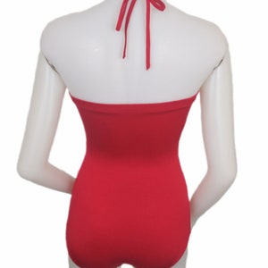 Vintage 60s Red One-piece Bodysuit Swimsuit Womens 1960s Small S - Etsy