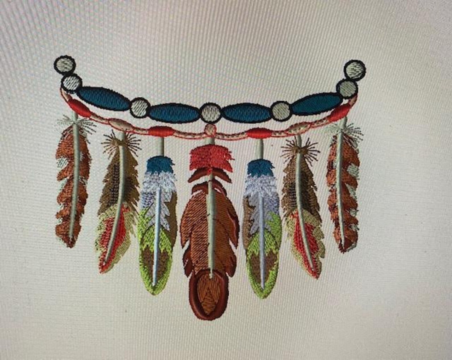 Embroidered Southwest Feathers Shirt | Etsy