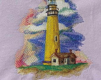 Embroidered Lighthouse Shirt - Etsy
