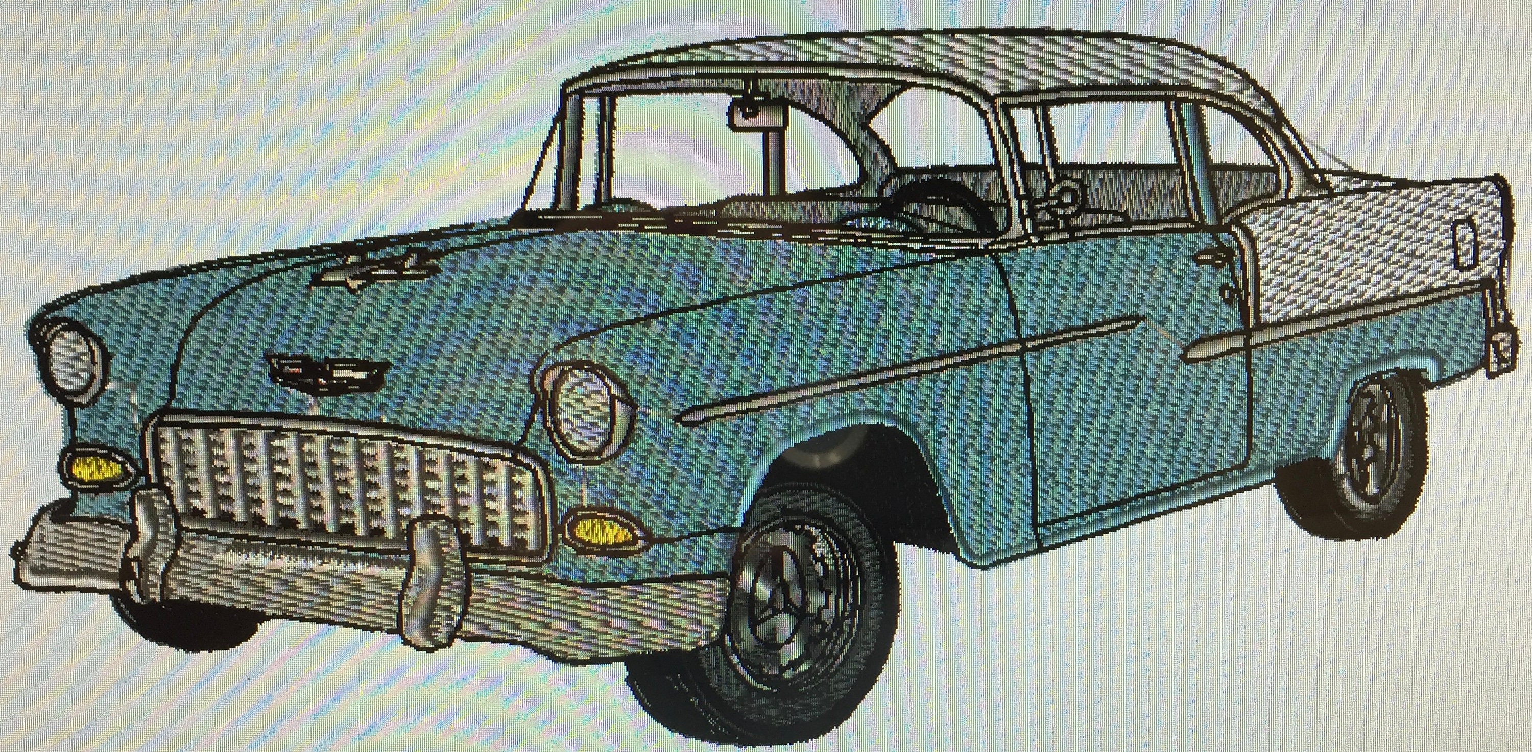 Embroidered classic 55 Chevy Shirt - Etsy