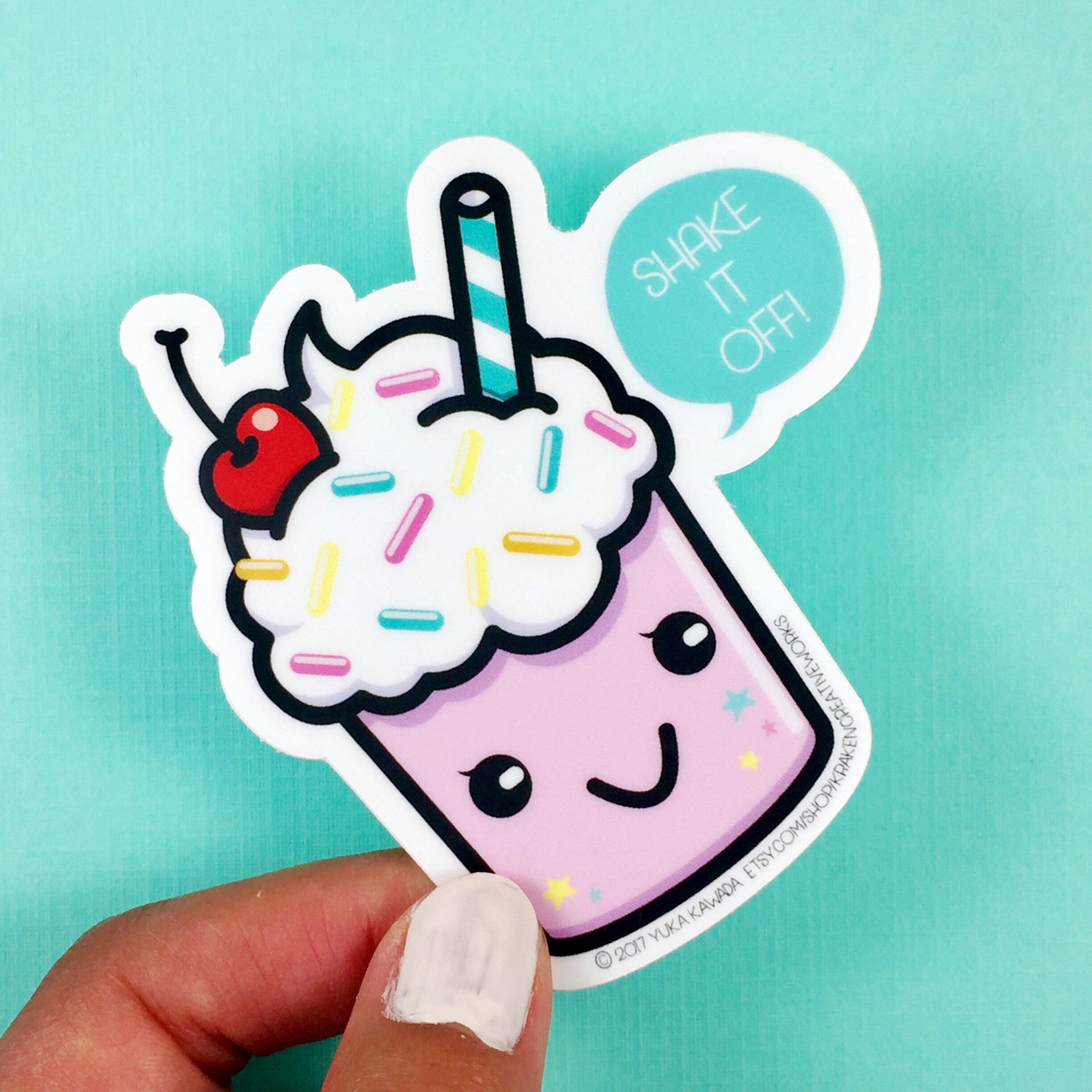 Waterproof Milkshake Vinyl Sticker Milkshake Laptop Sticker - Etsy
