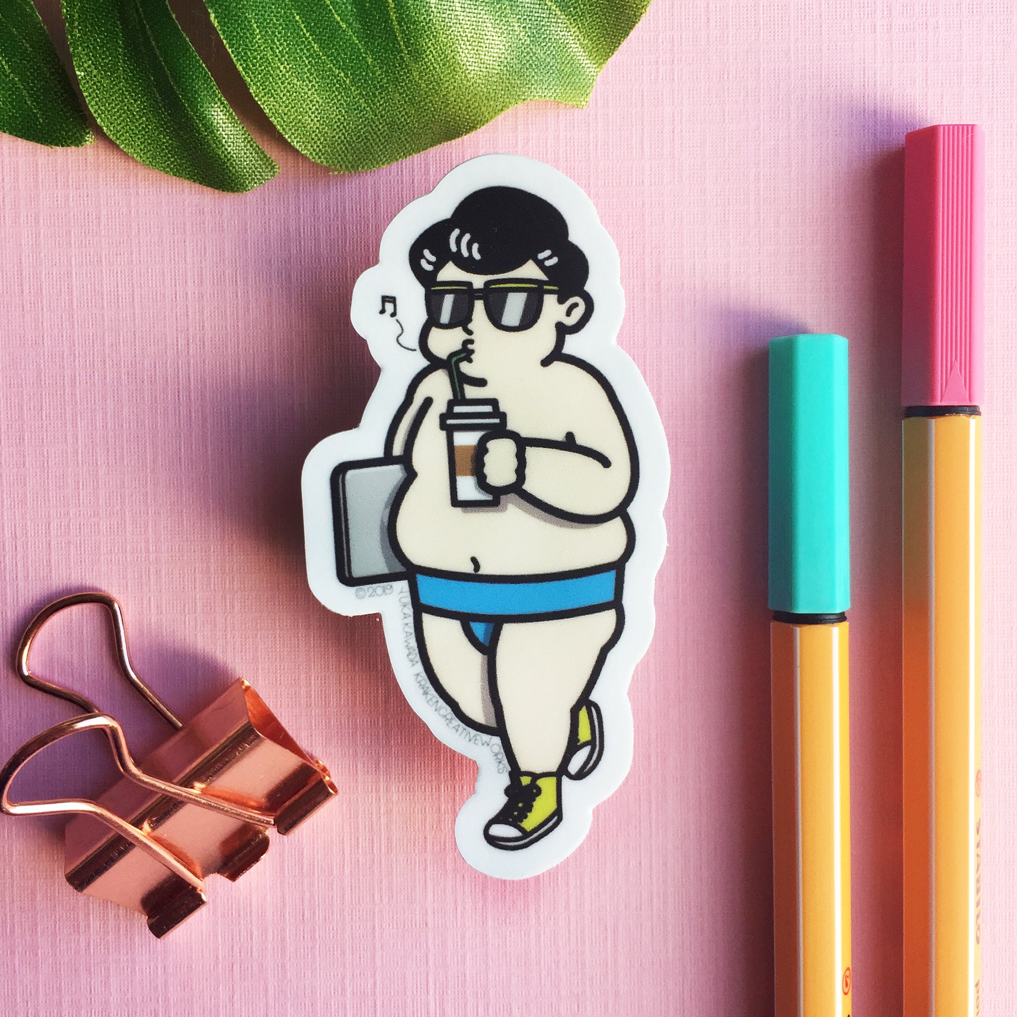 Waterproof Hipster Sumo Vinyl Sticker Japanese Sumo Sticker - Etsy