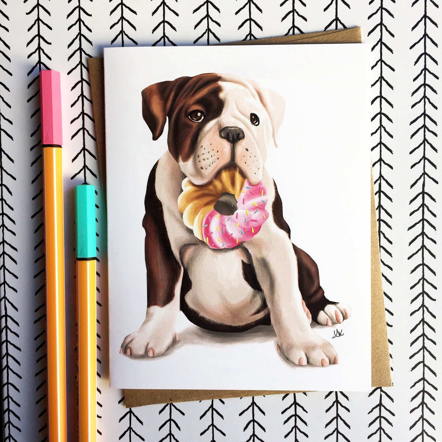 English Bulldog Card English Bulldog Gift English Bulldog - Etsy
