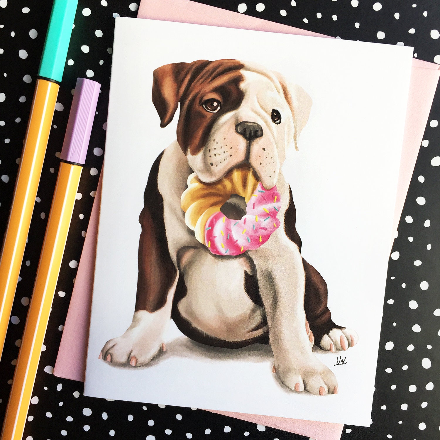 English Bulldog Card English Bulldog Gift English Bulldog - Etsy