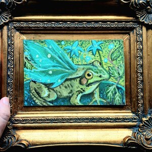 Frog Faerie Original Painting- Fairycore, Faery Esthetic, Fairy Tale ...
