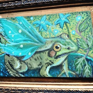 Frog Faerie Original Painting- Fairycore, Faery Esthetic, Fairy Tale ...