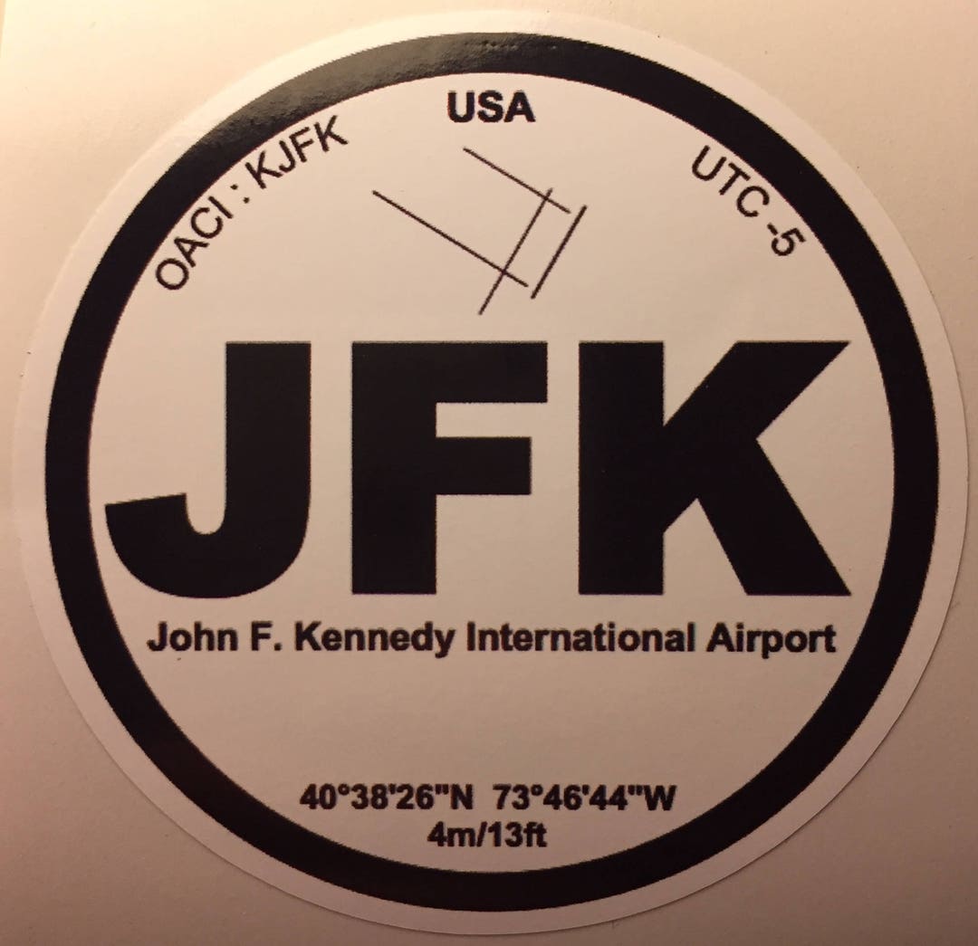JFK New York Decal Sticker - Etsy