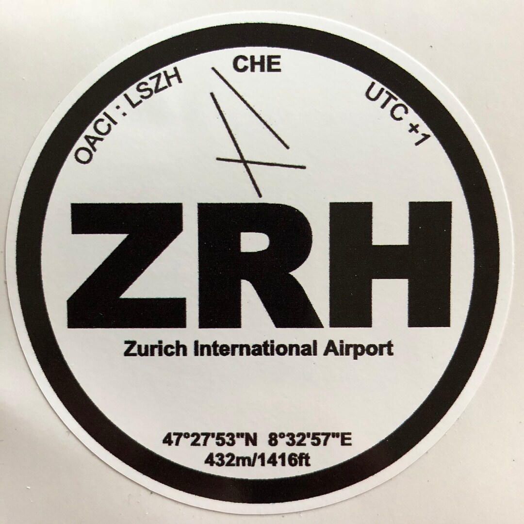 Sticker Sticker ZRH Zurich - Etsy
