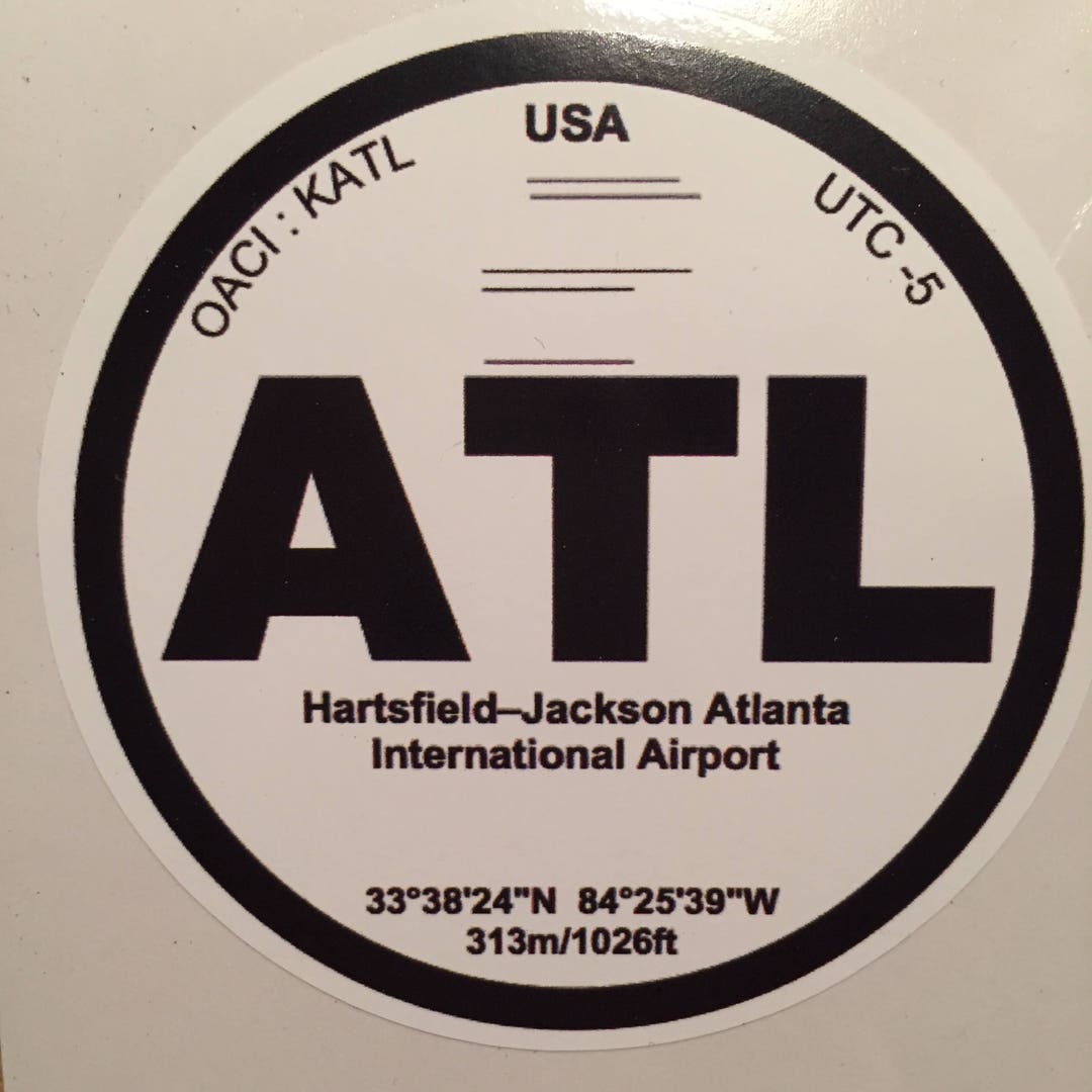 Sticker Sticker ATL Atlanta - Etsy