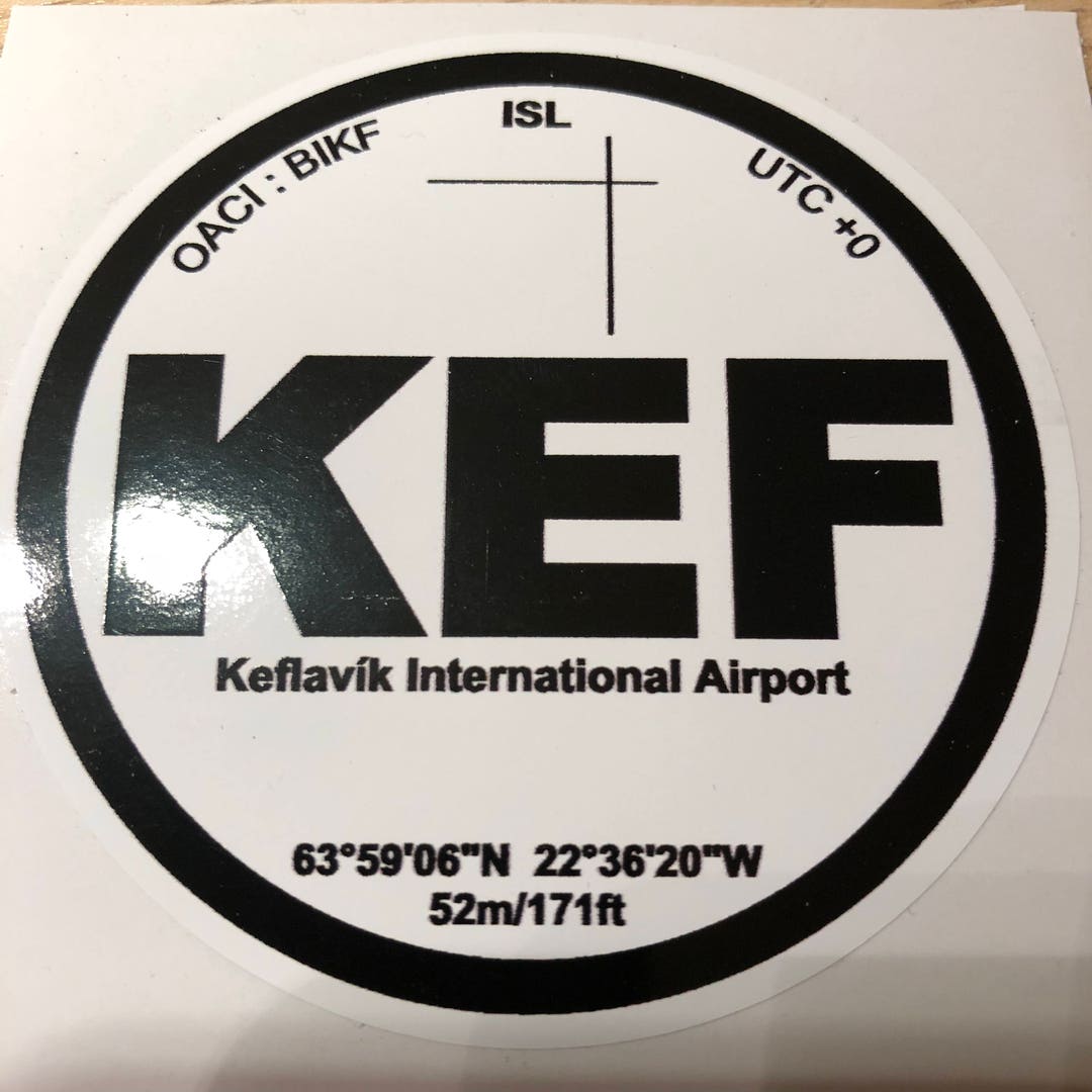 Sticker Sticker KEF Reykjavik Iceland Iceland - Etsy
