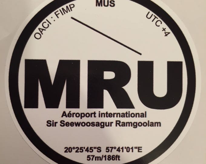 Sticker Sticker MRU Mauritius Mauritius - Etsy