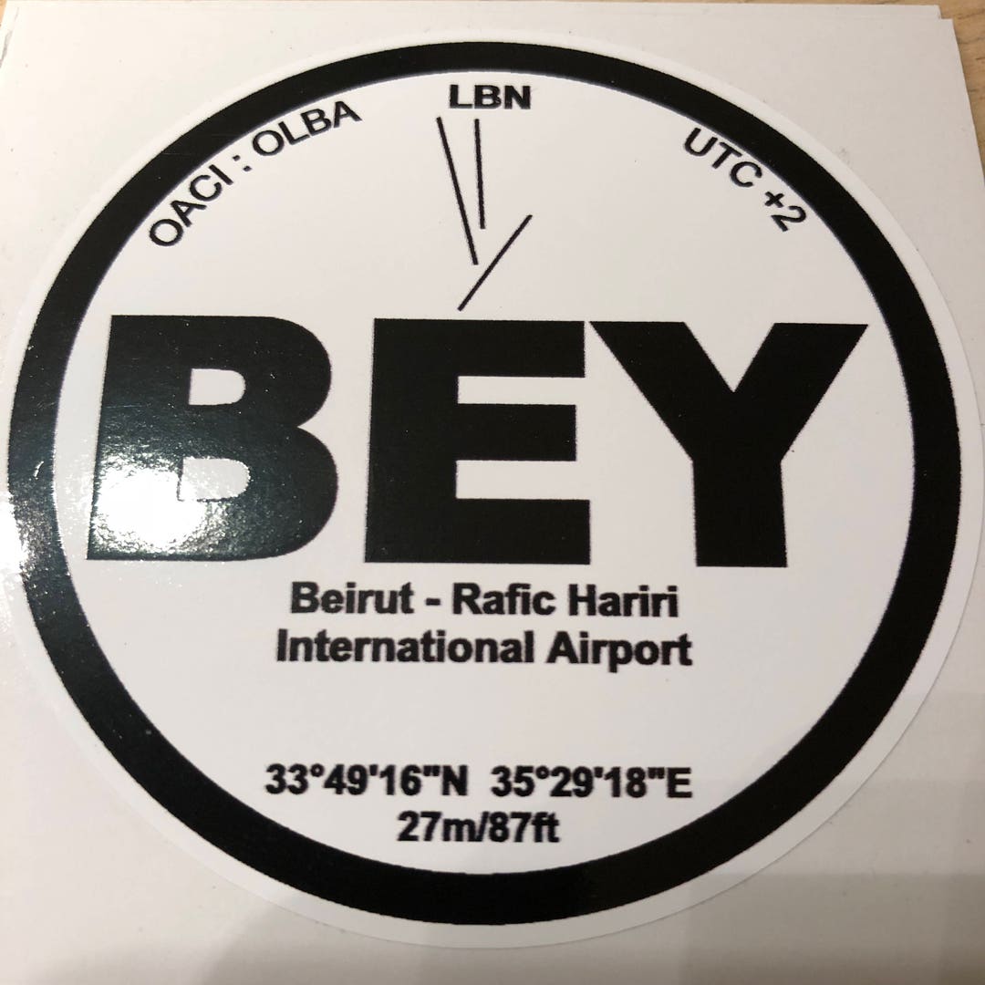 Sticker Sticker BEY Beirut Lebanon - Etsy