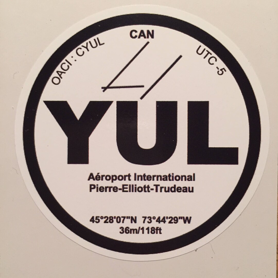 Sticker Sticker YUL Montreal Canada - Etsy