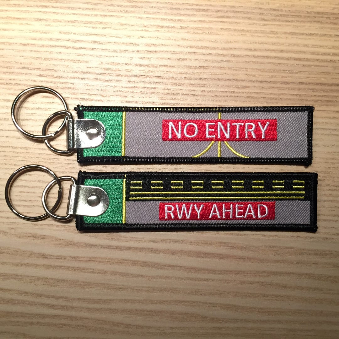 Keyring "no Entry - RWY Ahead" Engraved Numbered Keyring - Etsy