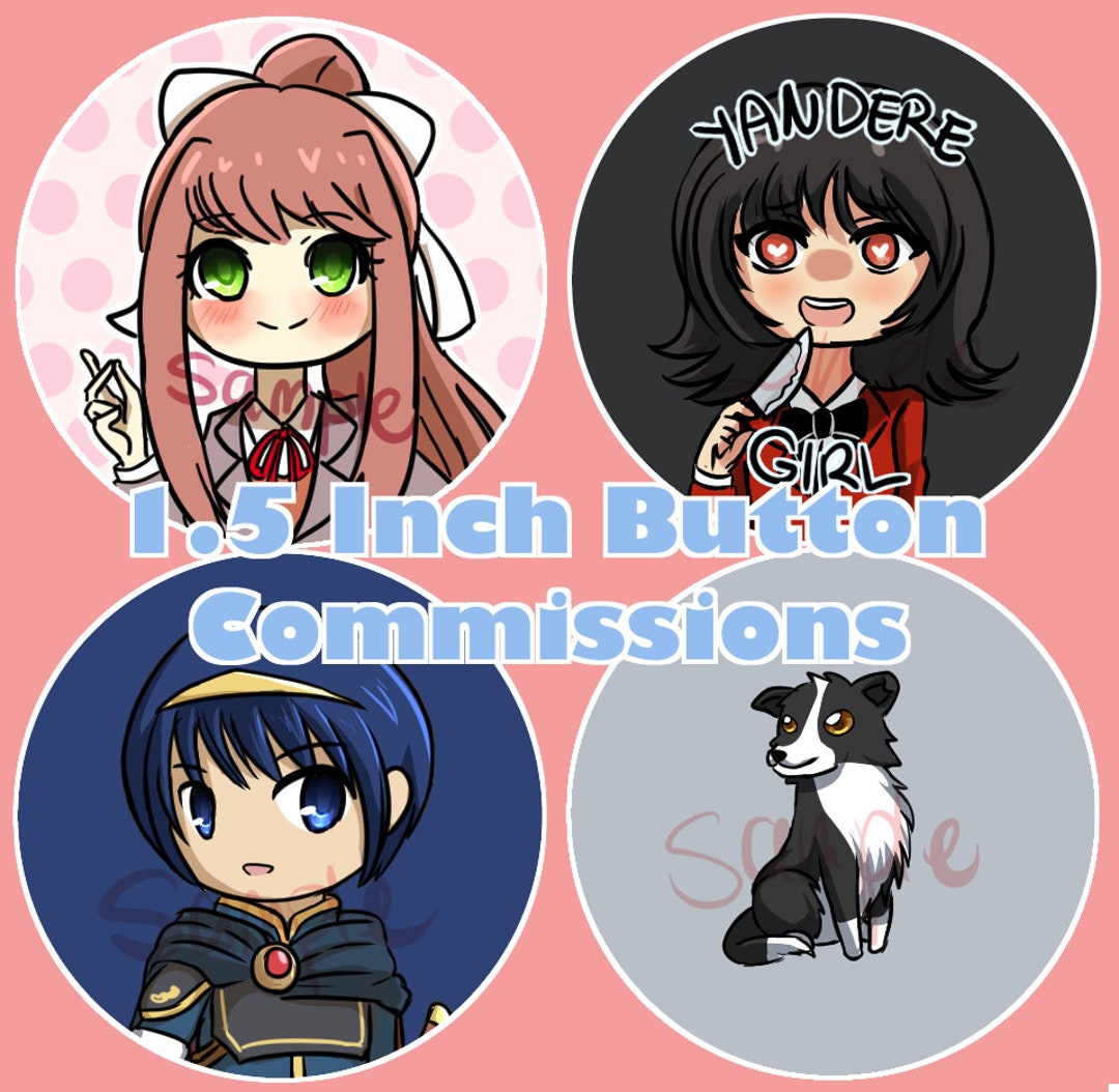 CUSTOM 1.5 Inch Button Commissions - Etsy