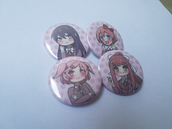 1.5in Doki Doki Literature Club Buttons | Etsy