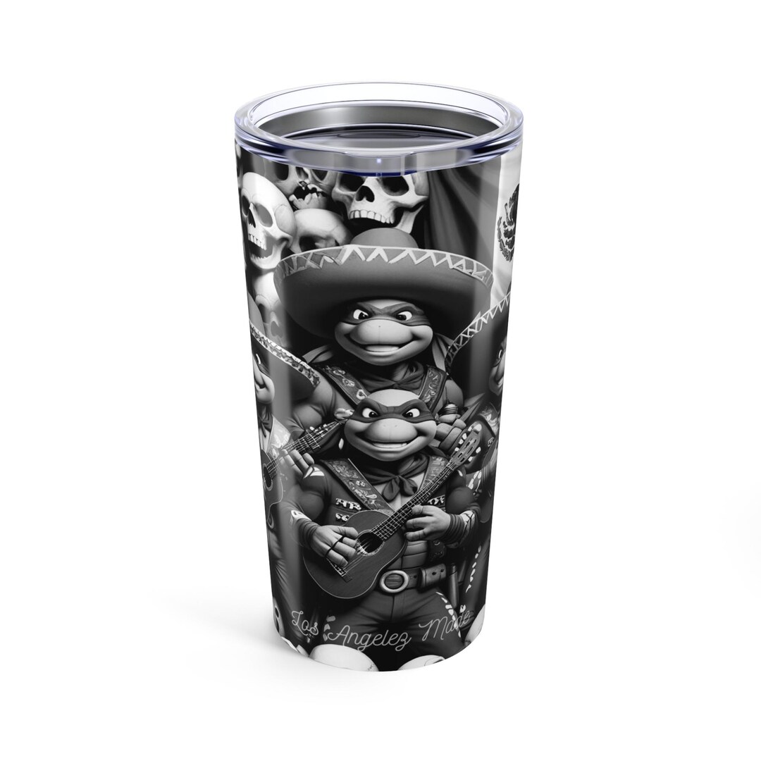 Los Angelez Made X TMNT Mexican Mariachi Mexican Skull Tumbler 20oz ...