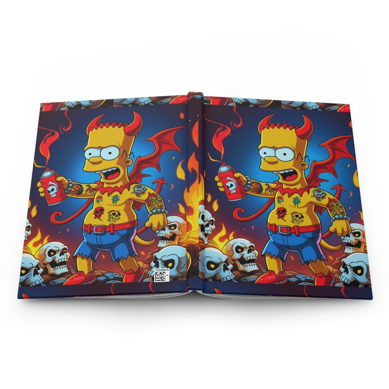 Los Angelez Made X Bart Simpson Cartoon Hardcover Journal, Edgy ...