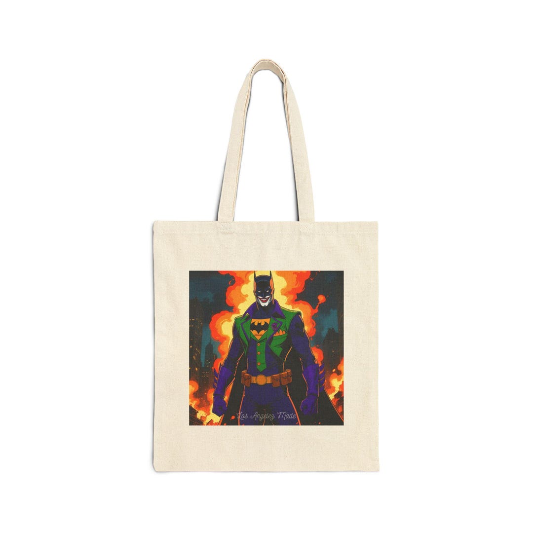 Los Angelez Made X Batman Joker DC Comics Superhero Canvas Tote Bag ...