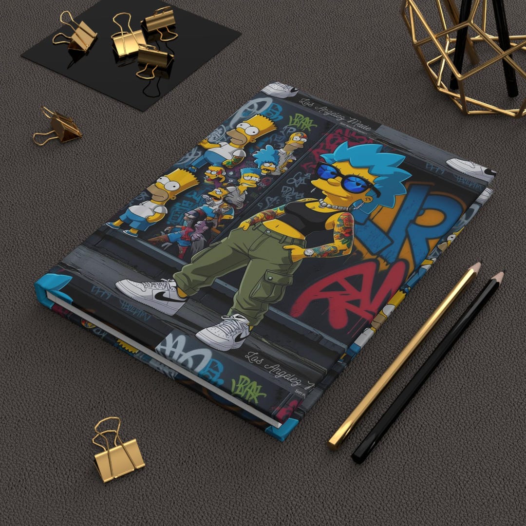 Los Angelez Made X Lisa Simpson the Simpsons Graffiti Hardcover Journal ...
