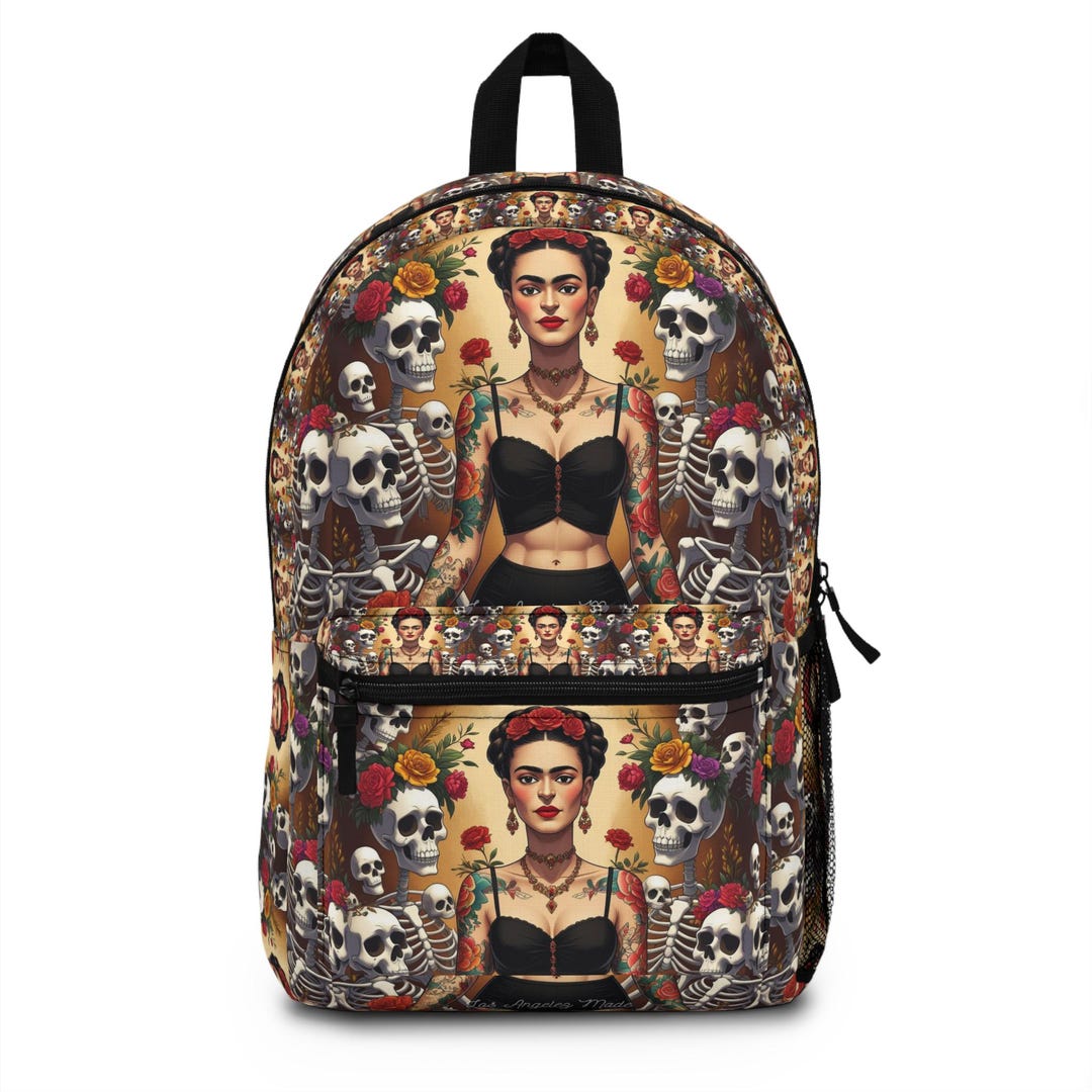 Los Angelez Made X Frida Kahlo Dia De Los Muertos Skeletons Backpack ...