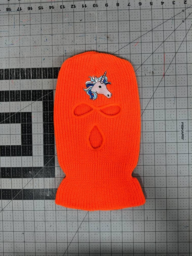 Ski Mask Orange Custom Balaclava | Etsy