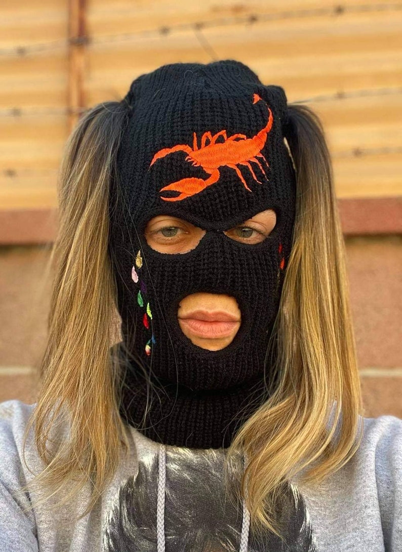 Pigtails Ski Mask Pig Tails Balaclava Black - Etsy