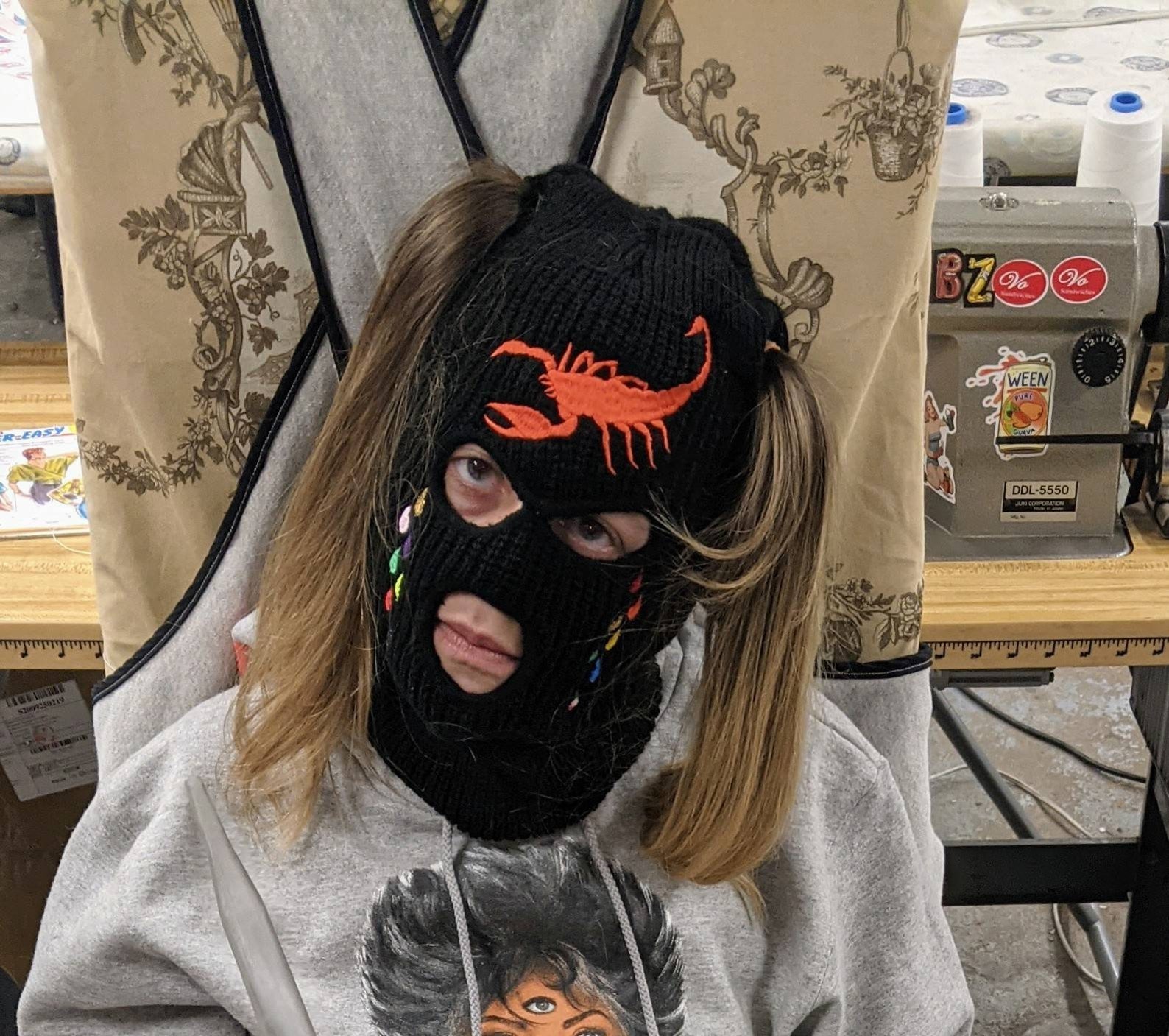 Pigtails Ski Mask Pig Tails Balaclava Black - Etsy
