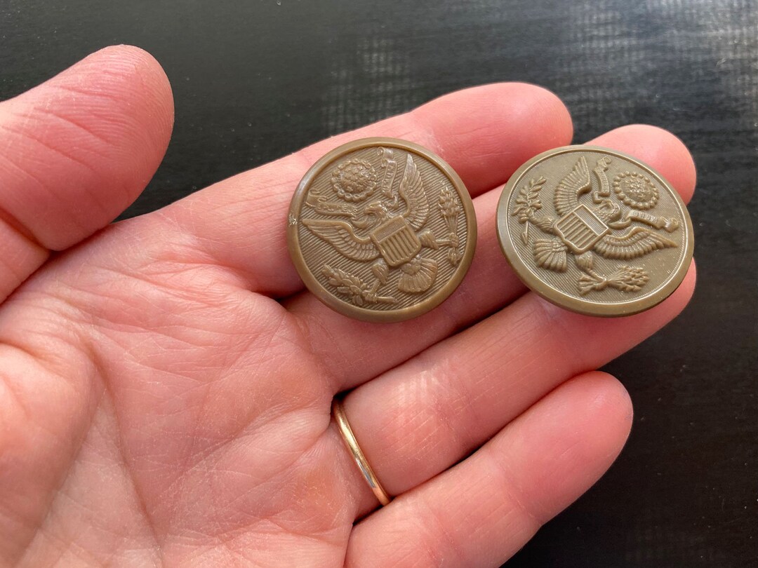Bakelite Buttons, Vintage Military Button, Army Button, WW2 Era Buttons ...