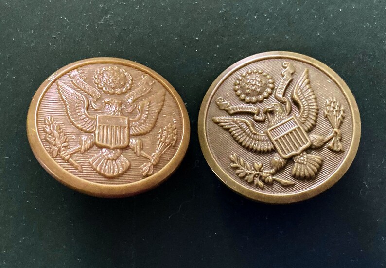 Bakelite Buttons, Vintage Military Button, Army Button, WW2 Era Buttons ...