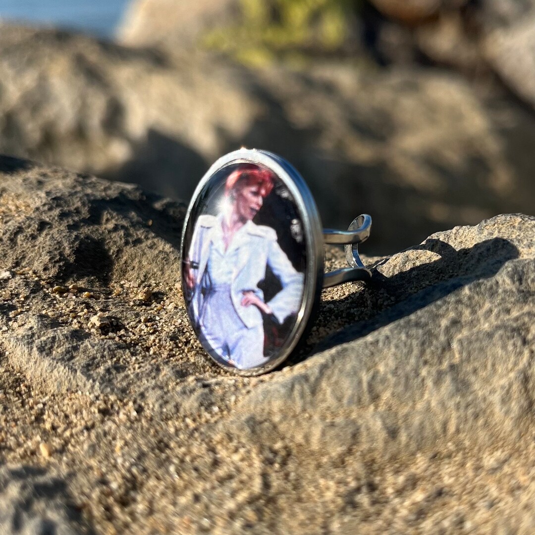 David Bowie Ring | Handmade Image Ring | Americana Inspired Statement ...