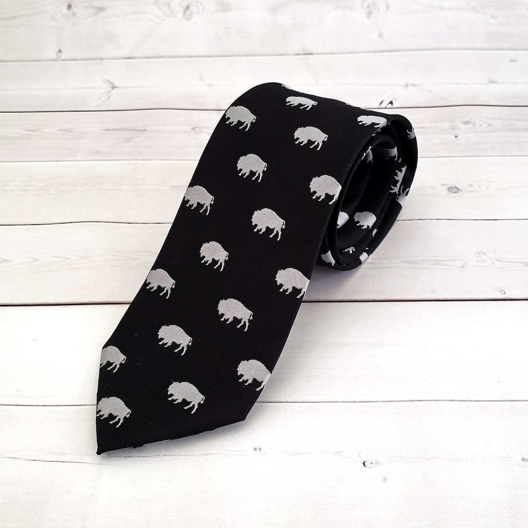 Black Buffalo Neck Tie, Buffalo Bow Tie, Buffalo NY, Buffalo Dad ...