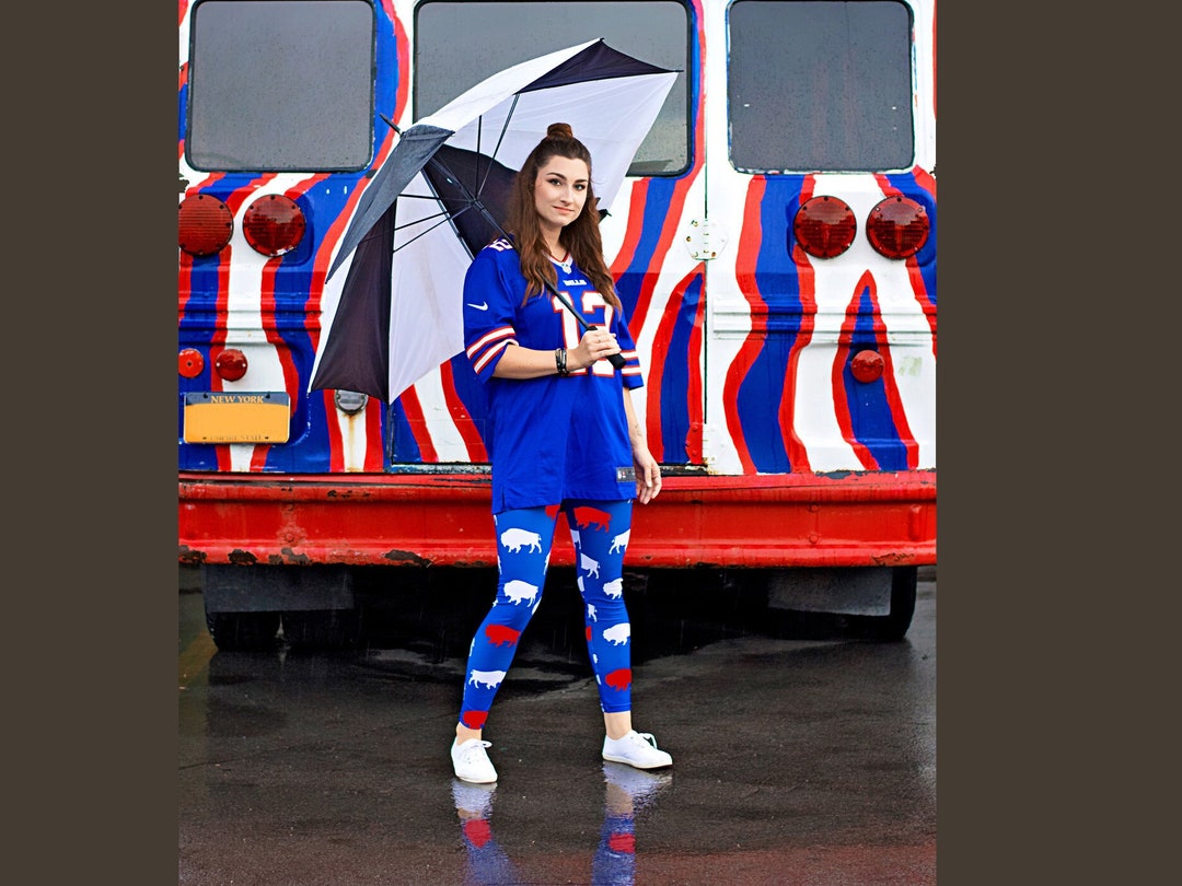 Women's Red and Blue Buffalo Leggings, Let's Go Buffalo, Buffalo ...