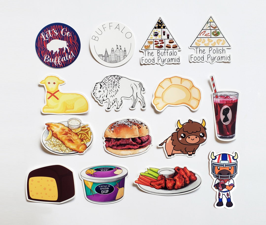Buffalo NY Sticker, Buffalo NY, Buffalo Food, Chicken Wings, Fish Fry ...