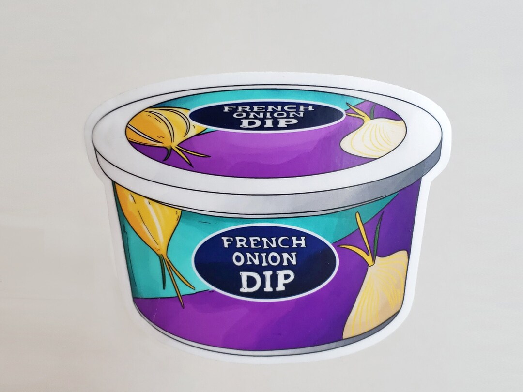 French Onion Dip Sticker, French Onion Dip Magnet, Chips and Dip ...