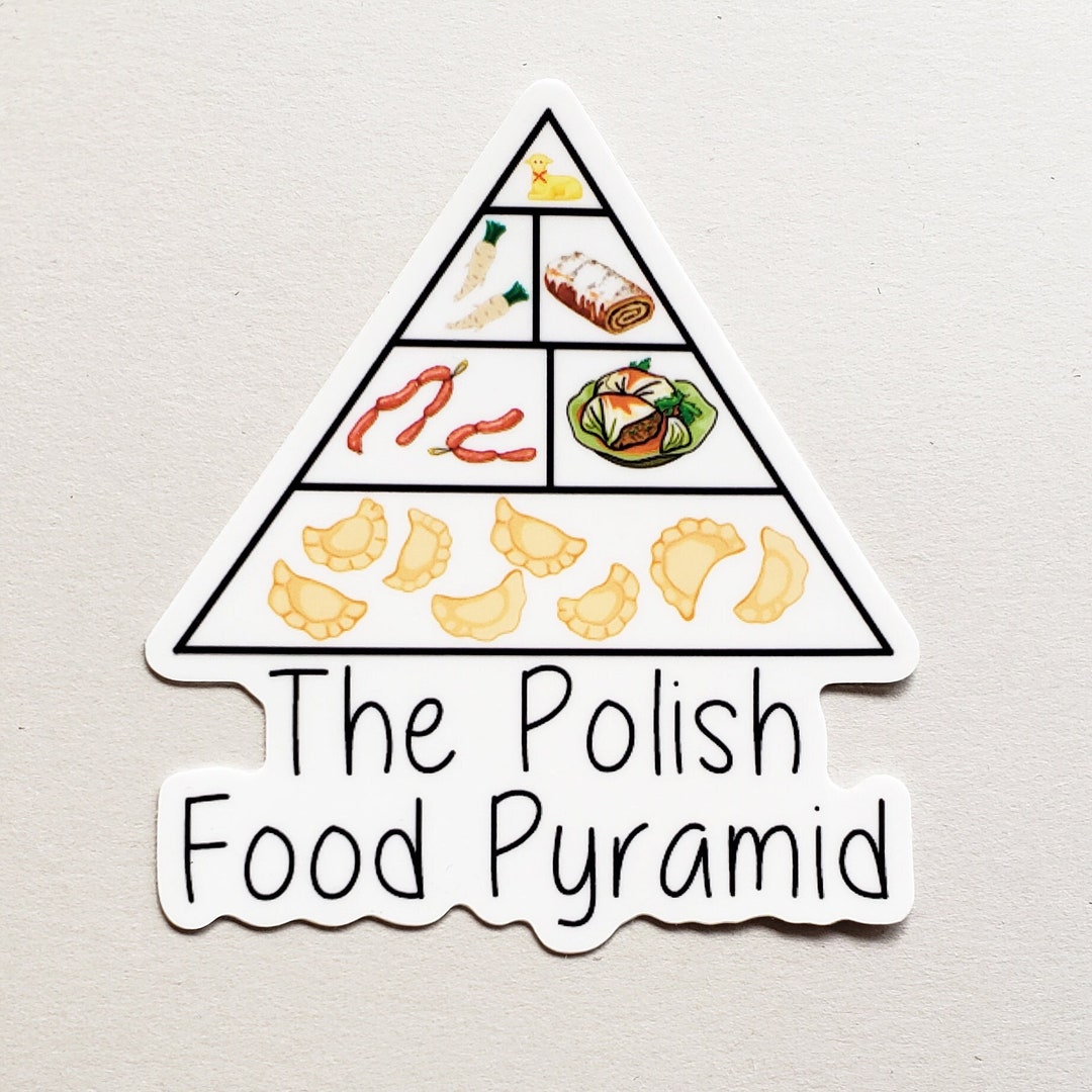 Polish Food Pyramid Sticker, Polish Food Pyramid Magnet, Pierogi ...