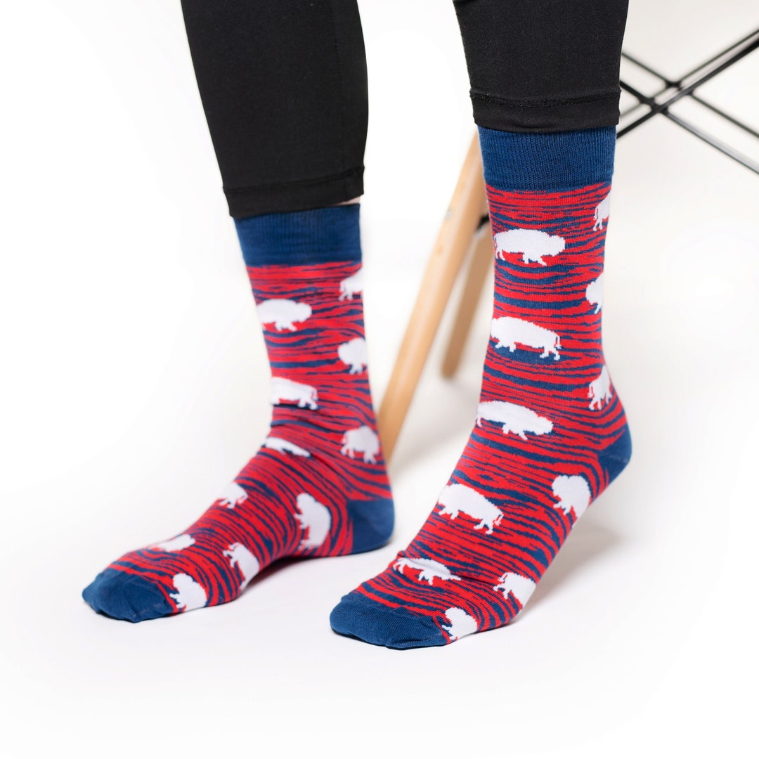 Red and Blue Buffalo Socks, Buffalo Football, Buffalo NY, Buffalo ...