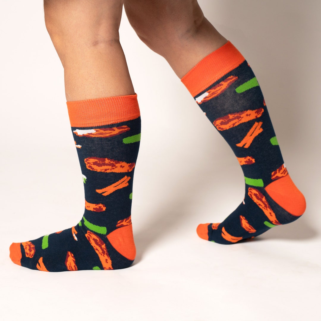 Chicken Wing Socks, Buffalo Chicken, Buffalo NY, Fun Socks, Food Socks ...