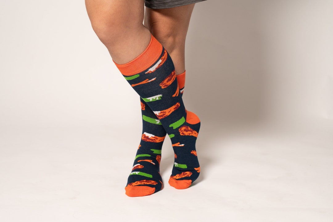 Chicken Wing Socks, Buffalo Chicken, Buffalo NY, Fun Socks, Food Socks ...