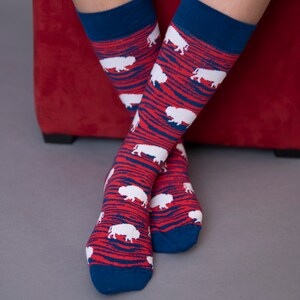 Red and Blue Buffalo Socks, Buffalo Football, Buffalo NY, Buffalo ...