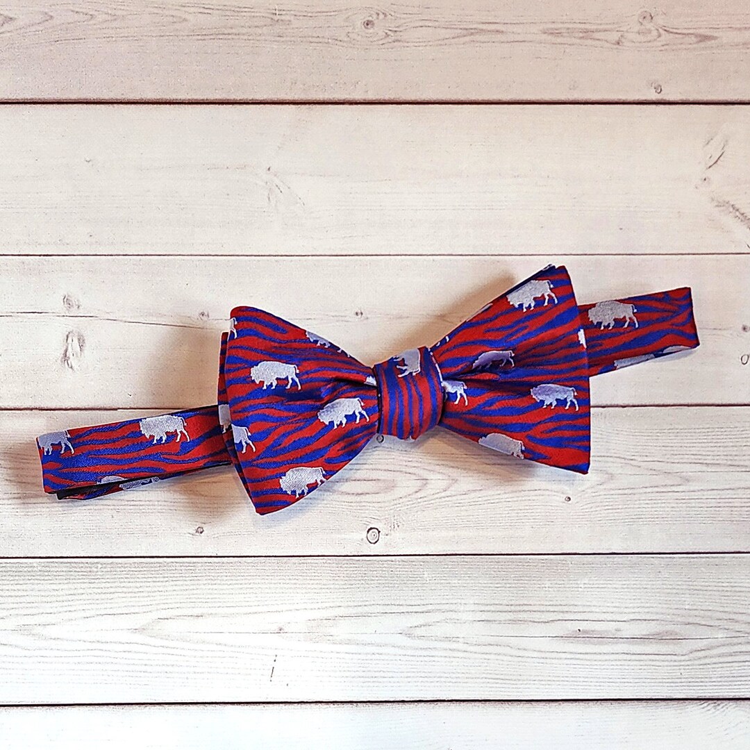 Red and Blue Zebra Bow Tie, Buffalo Neck Tie, Buffalo NY, Buffalo ...
