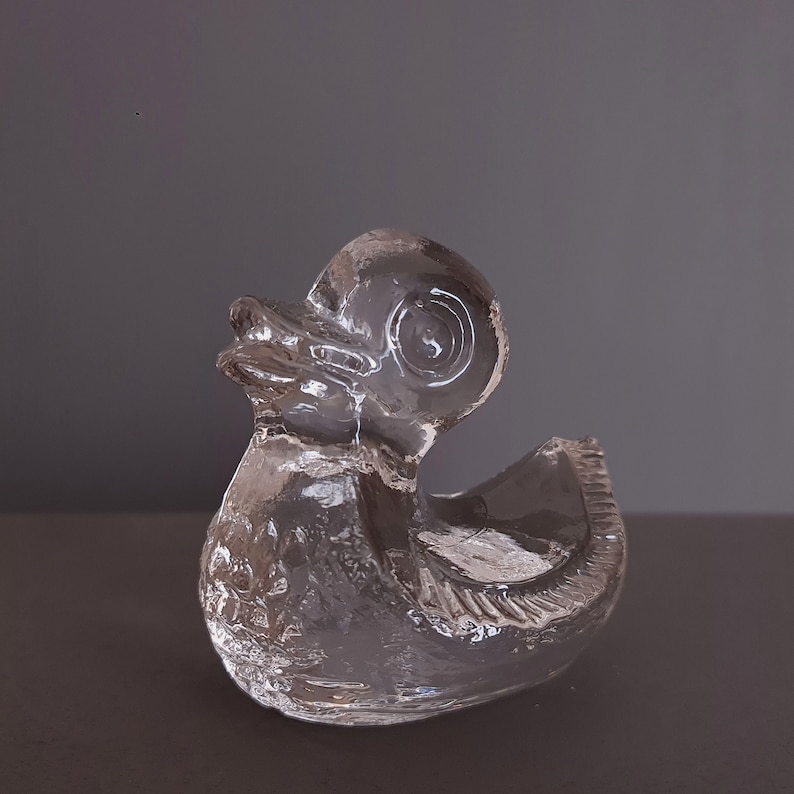 Vintage Pukeberg Glass 'rubber Duck' Paperweight Stig A. Karrstrand ...