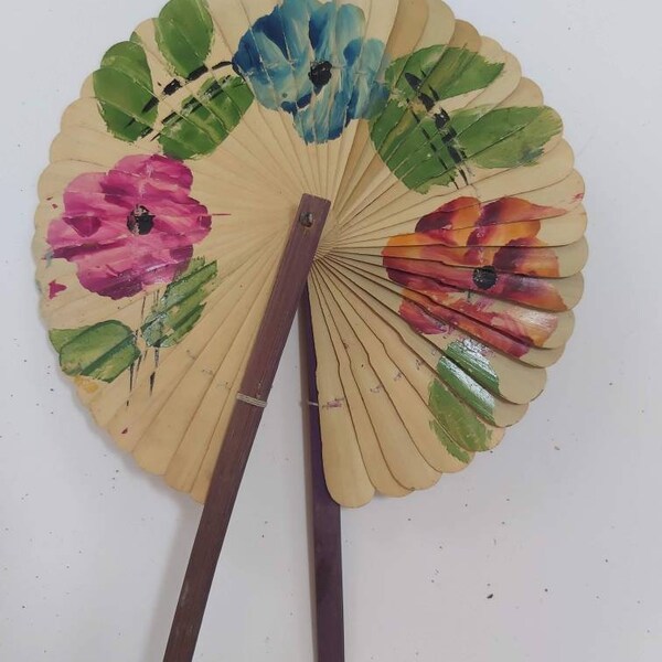 Hand Painted Fan - Etsy UK