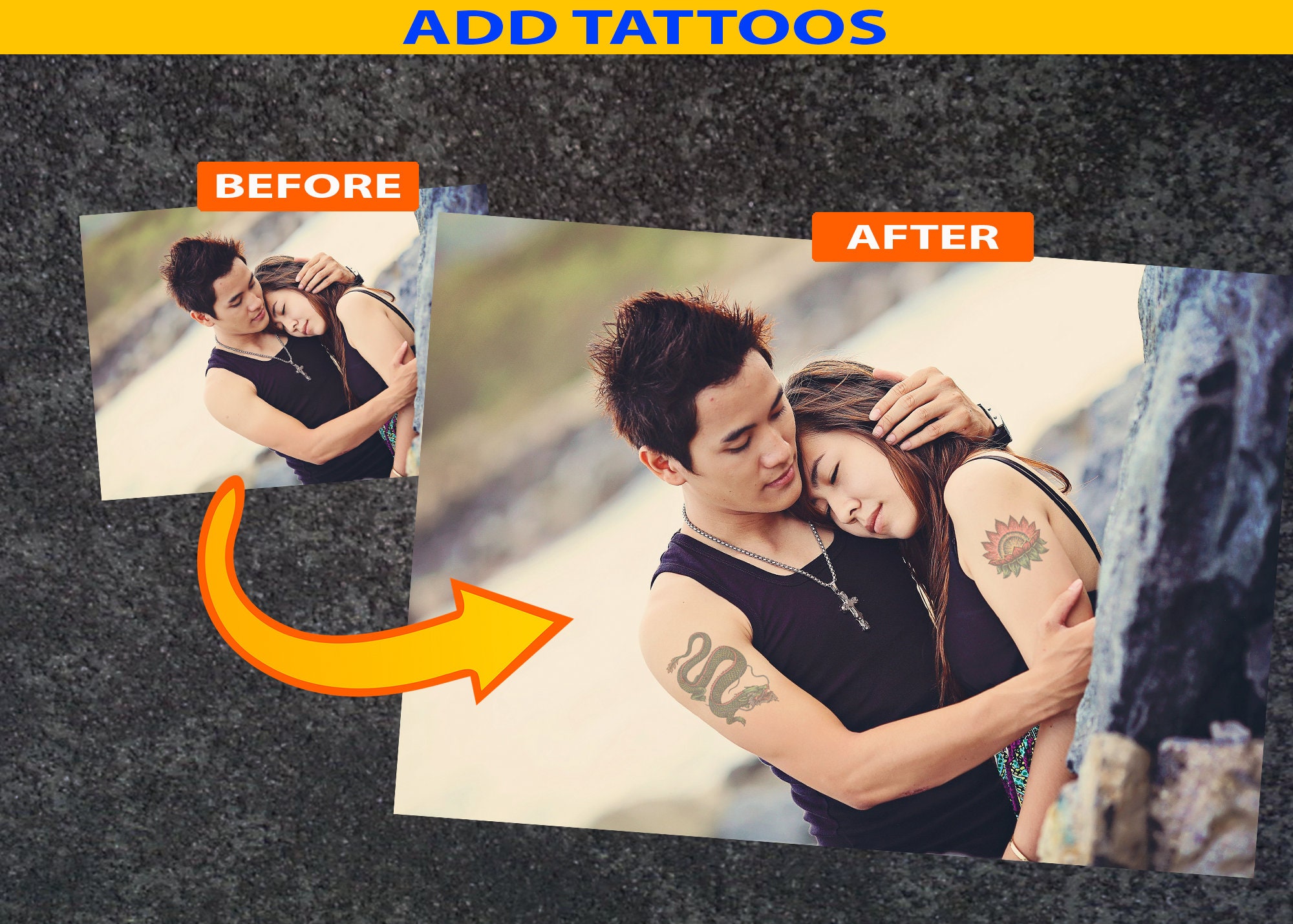 Photo Editing Add Tattoos Put on Tattoo Alter Pictures Add - Etsy