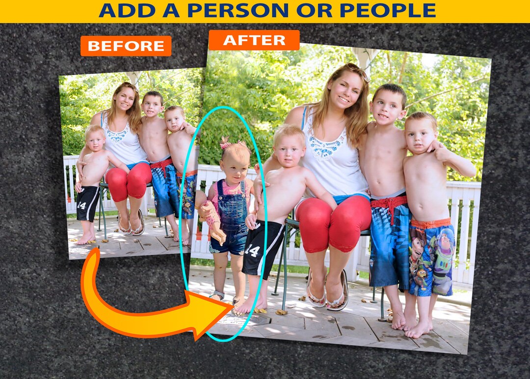 Photo Editing, Add People, Put in Person, Fix Pictures, Add Missing ...