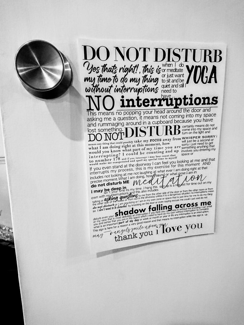 Do Not Disturb Sign Downloadable Do Not Disturb Sign for Work From Home ...