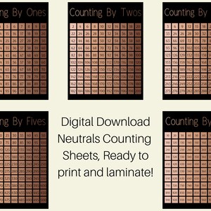 Counting by Printable Sheet Digital Download - Etsy